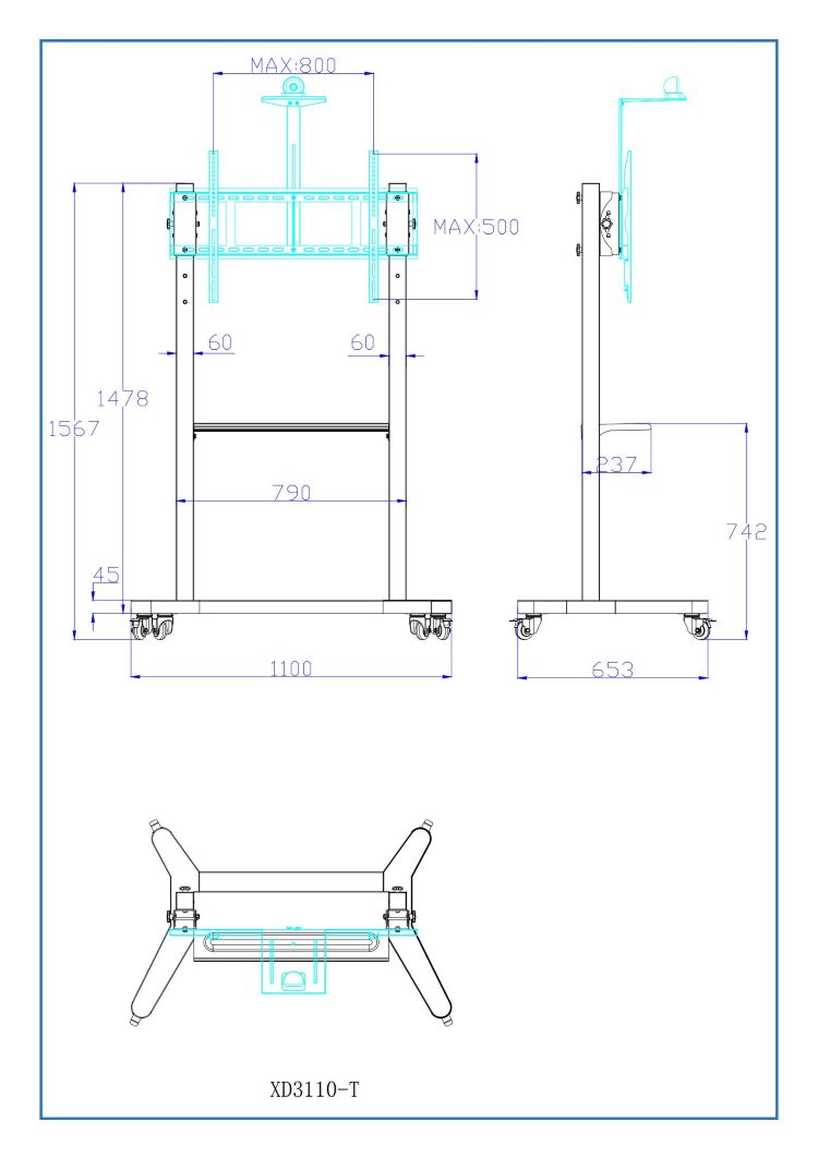 XD3110-T IFPD Mobile Stand_iBoard