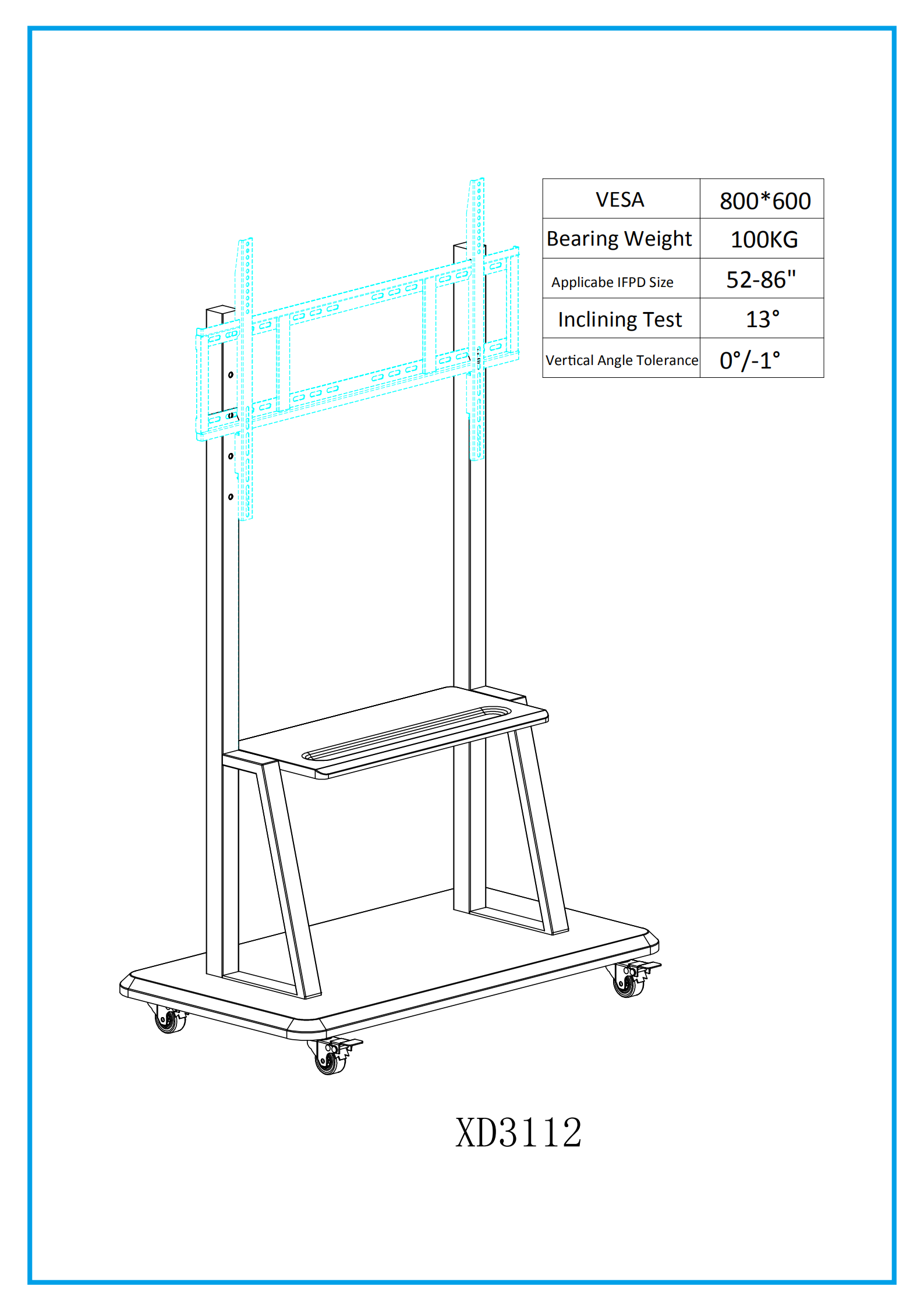 XD3112 IFPD Mobile Stand_iBoard